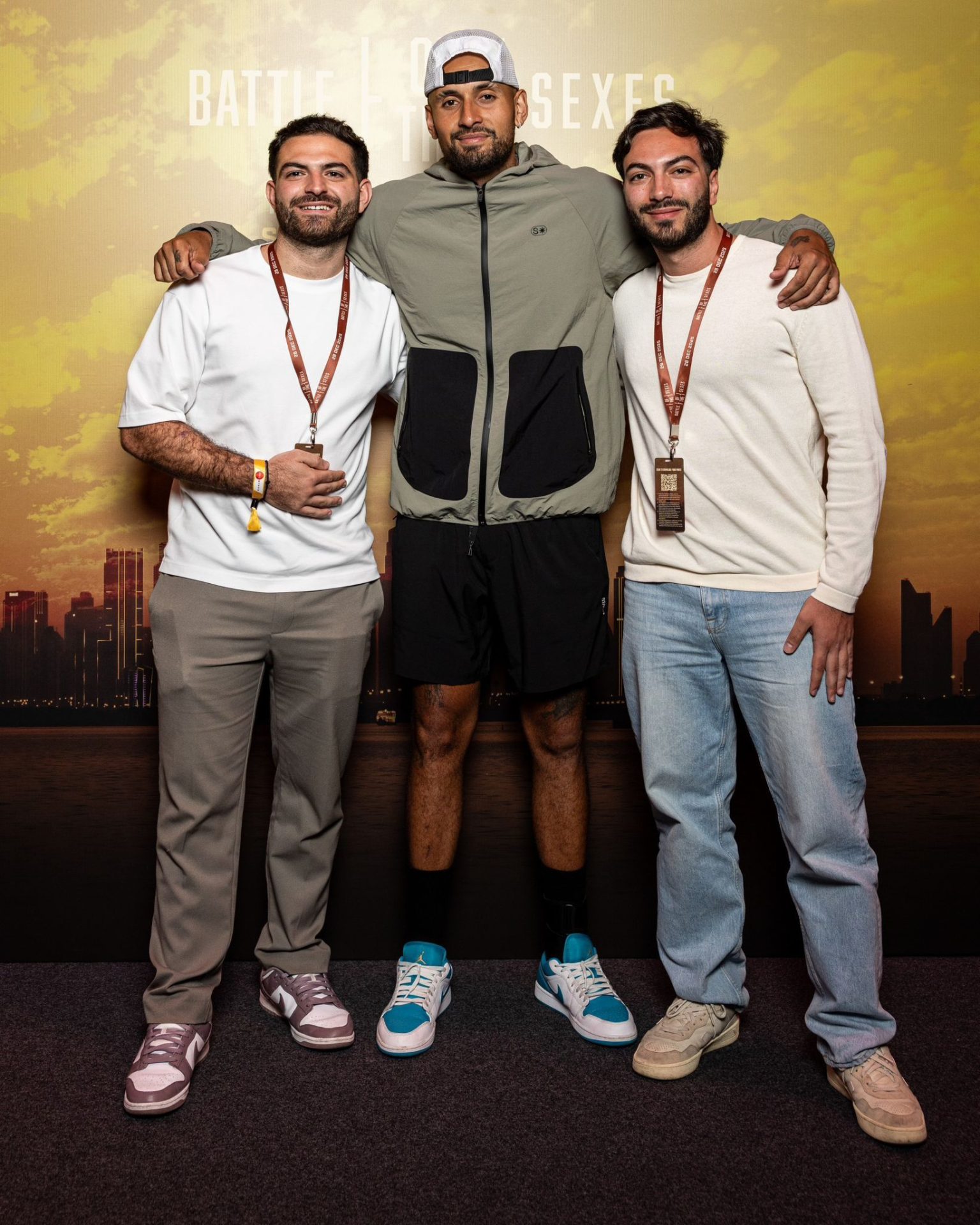 UK Cypriot brothers meet Australian tennis star Nick Kyrgios in Dubai ...